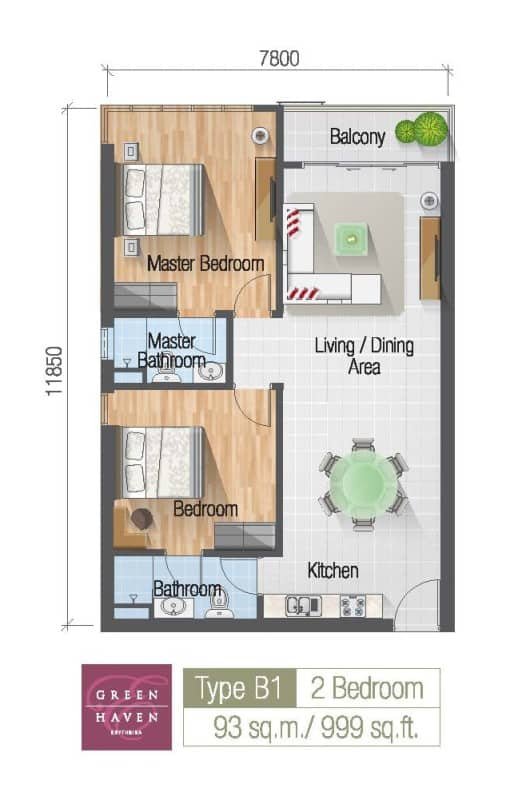 Green Haven Apartments Johor Malaysia | Floor Plan & Layout Plan